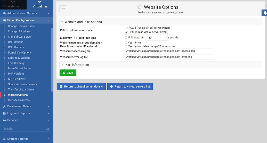 Wordpress Permissions Issue Migrated Site Help Home For Newbies Virtualmin Community 