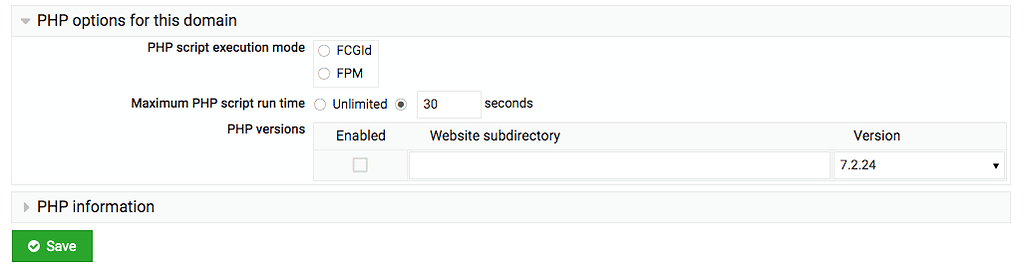 Nginx cannot change php version - Help! (Home for newbies) - Virtualmin Community