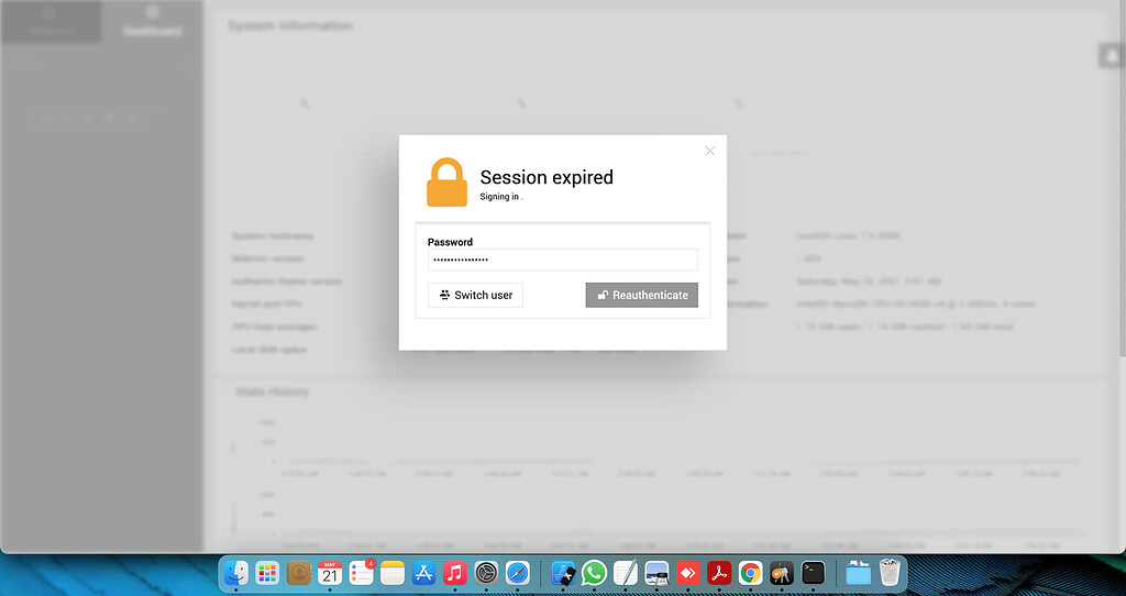 Not able to login, showing session expired - Webmin - Virtualmin Community