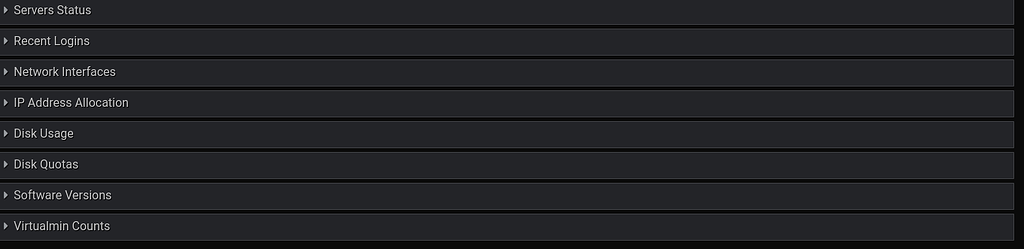 Missing Server Status (webmin only) - Webmin - Virtualmin Community