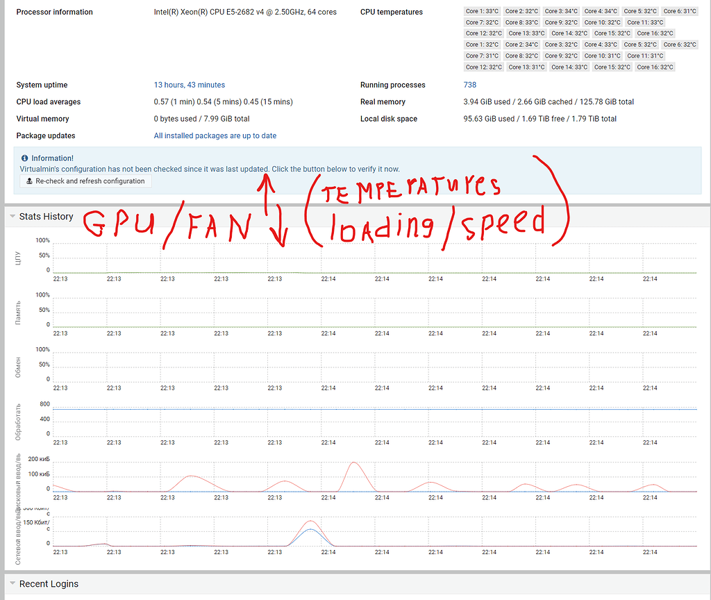 Plot GPU load, speed and temperature - Webmin - Virtualmin Community