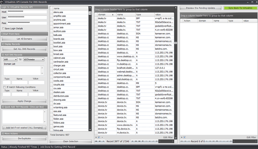 Virtualmin API Console for DNS Records (Bulk Edit DNS Records using Virtualmin API) - Third ...