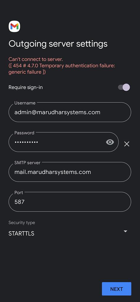 ERROR: 454: 4.7.0 Temporary authentication failure: generic failure - Help! (Home for newbies ...