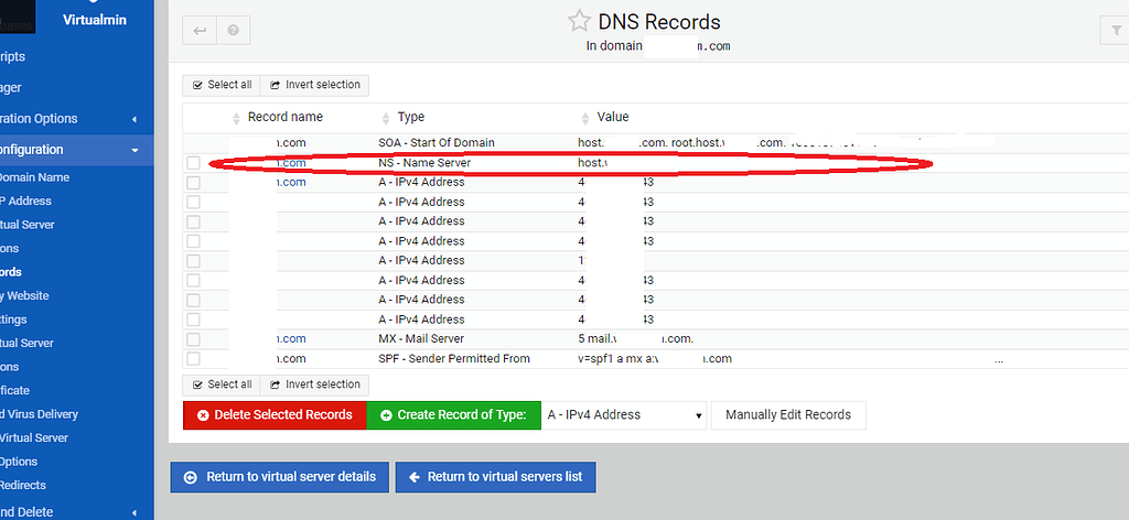 Is it possible to create or have our own DNS of our virtual server in Virtualmin to configure ...