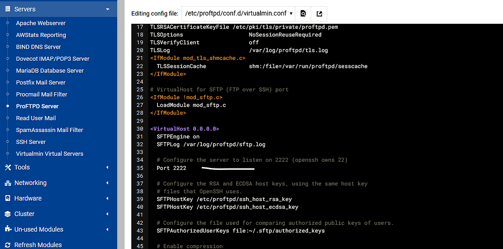 No SFTP connection with FileZilla - Virtualmin - Virtualmin Community