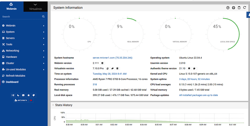 CPU utilization - Help! (Home for newbies) - Virtualmin Community