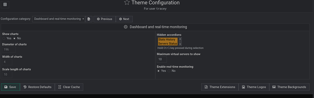 How to turn off Stats history Theme version 21.20.1 - Authentic Theme - Virtualmin Community