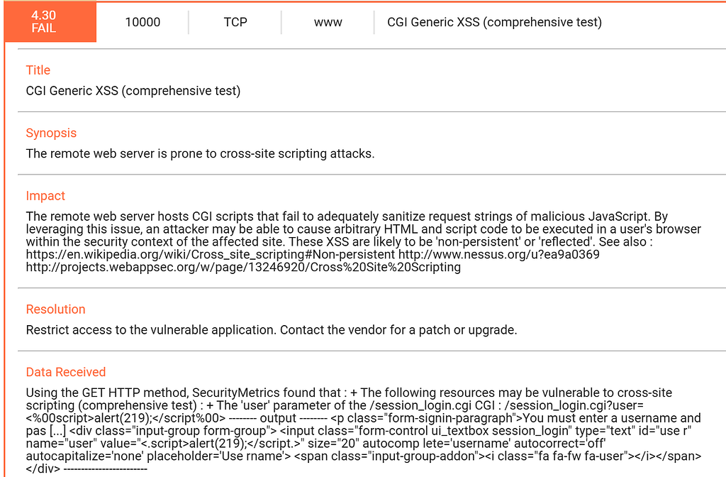 PCI Compliance Fails CGI XSS & Remote File Inclusion - Webmin ...