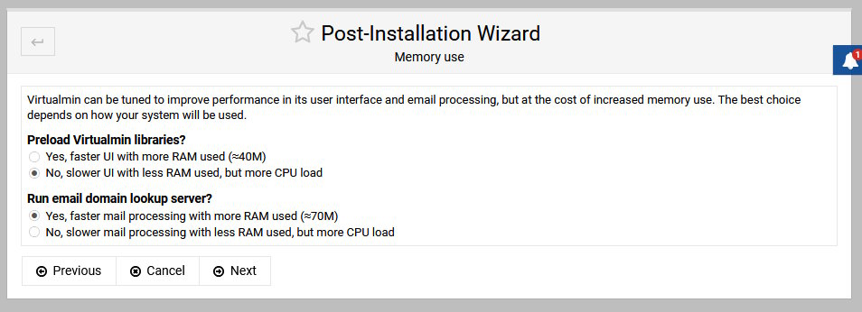 Should I `Preload Virtualmin libraries at startup` - Virtualmin - Virtualmin Community