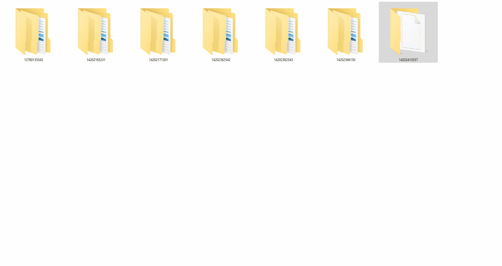 Extracting The Backup dir Folder Via 7 zip Shows Multiple Numbered