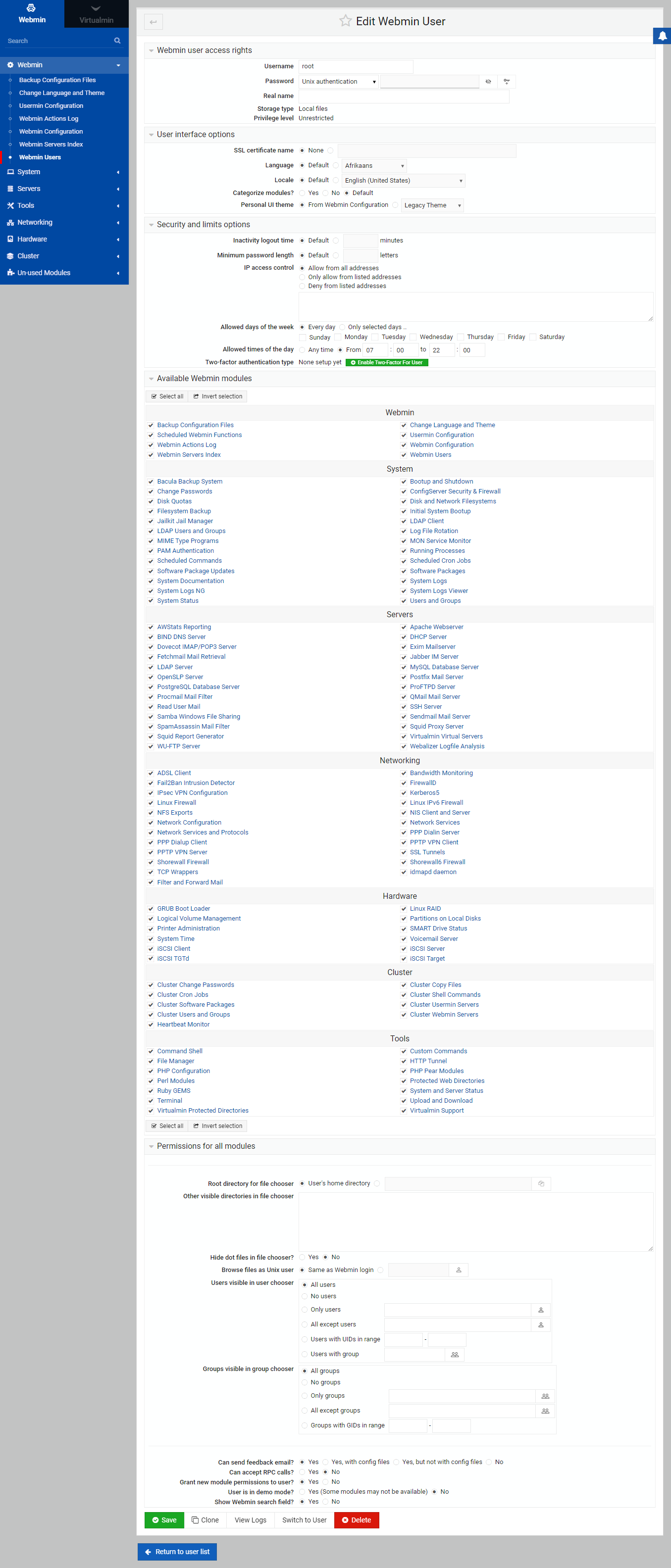 As Root I See Only One Vm Of The 8 I Have Installed Virtualmin Virtualmin Community 5884